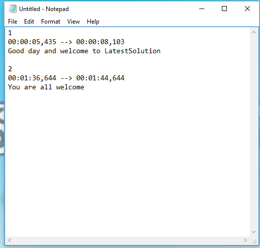 How To Create Srt File