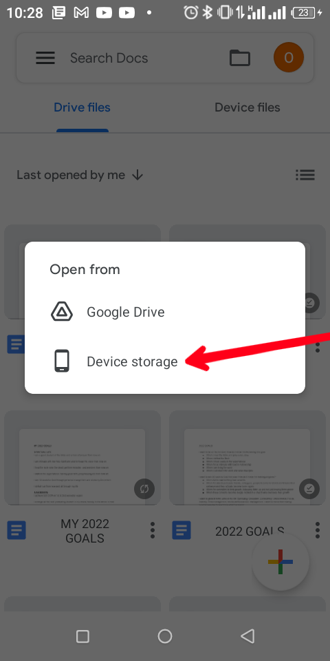How To Open A DOCX File With Google Docs About Device