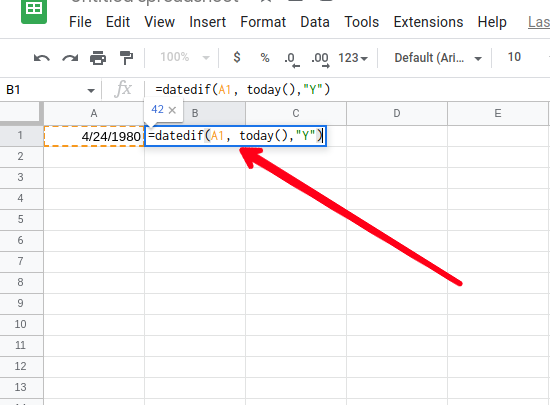 How To Calculate Age From Birthdate In Google Sheets About Device